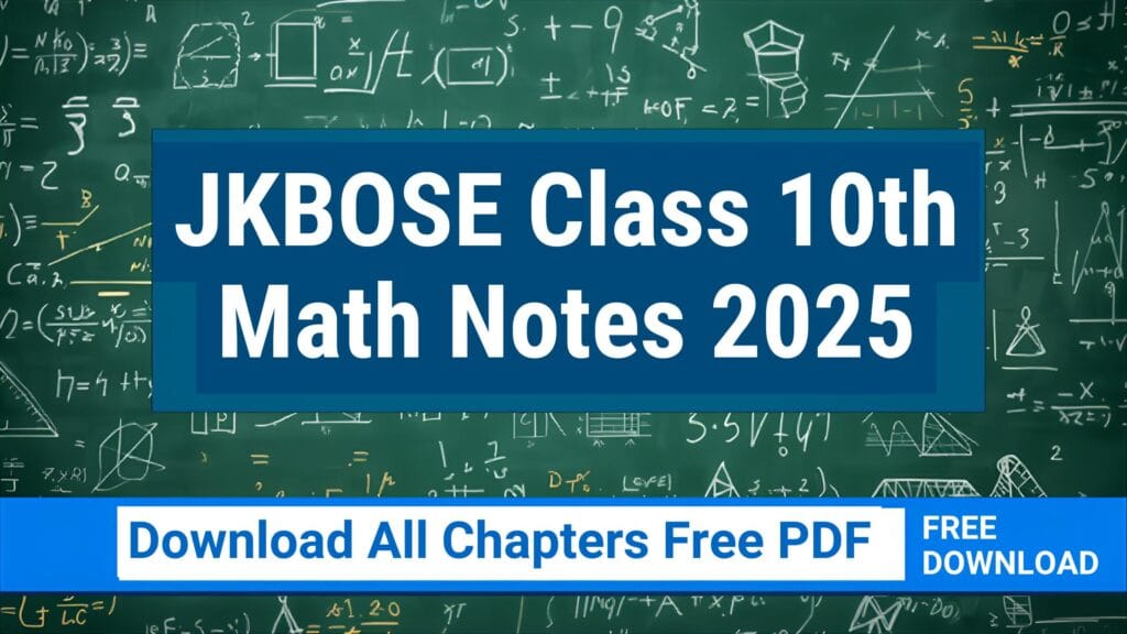 JKBOSE Class 10th Math Notes 2025-26